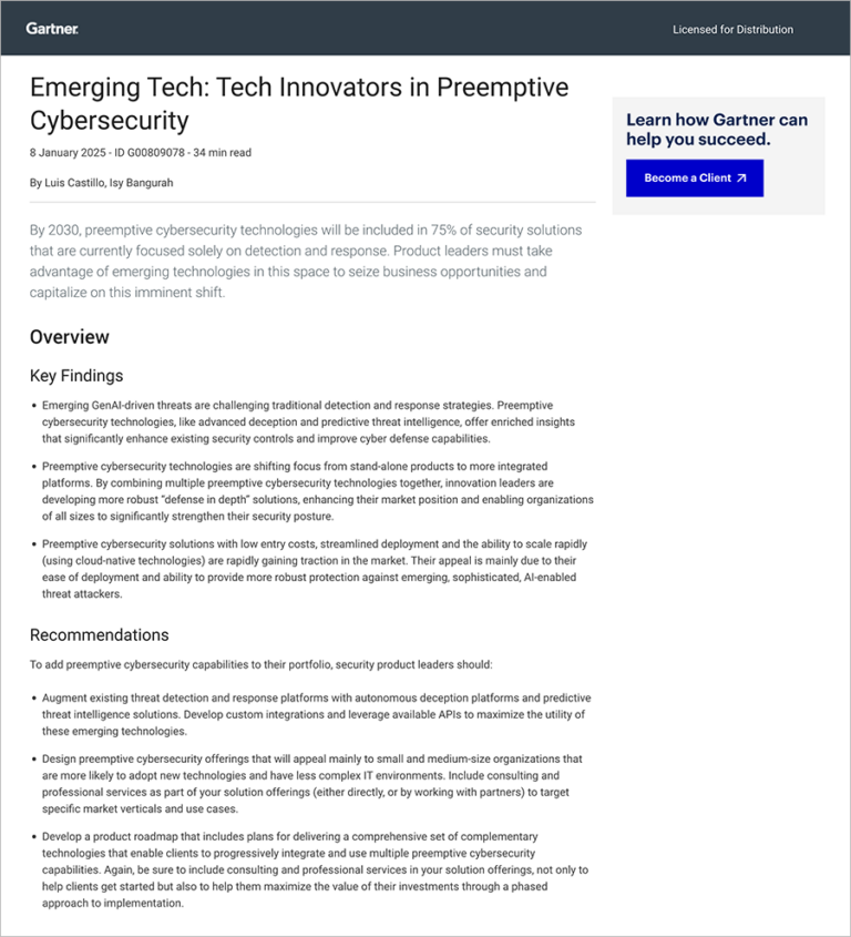 BforeAI Named Tech Innovator in Preemptive Cybersecurity